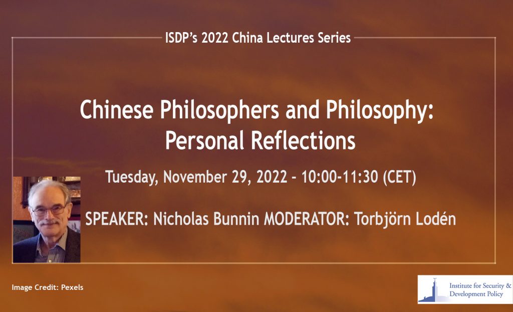 Chinese Philosophers and Philosophy: Personal Reflections – Recording ...